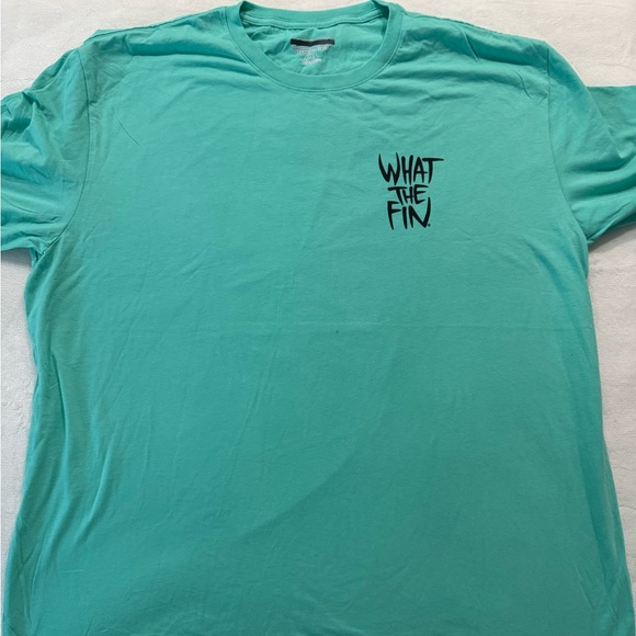 what the fin | Shirts | What The Fin Mens Turquoise Tee Surf Shop Size ...